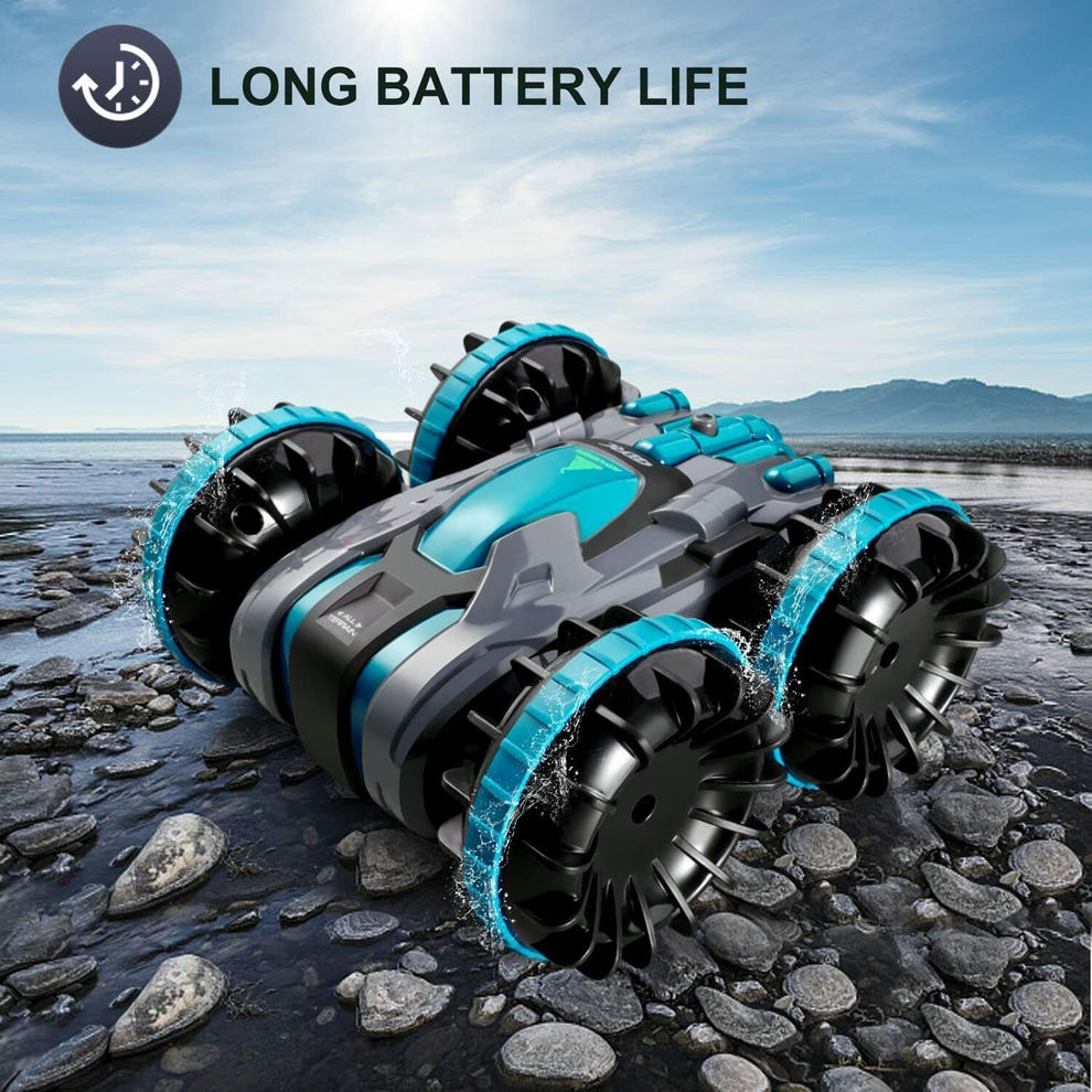 4D C9 Amphibious Car for Kids 2.4GHZ Rechargeable Battery RC Stunt Veh ...